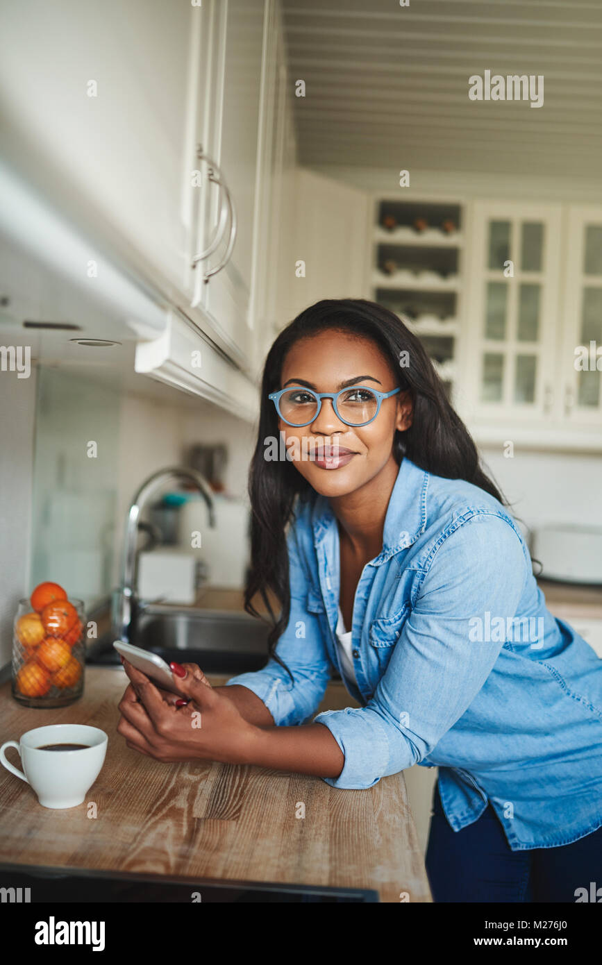Leaning on kitchen counter hi-res stock photography and images - Alamy