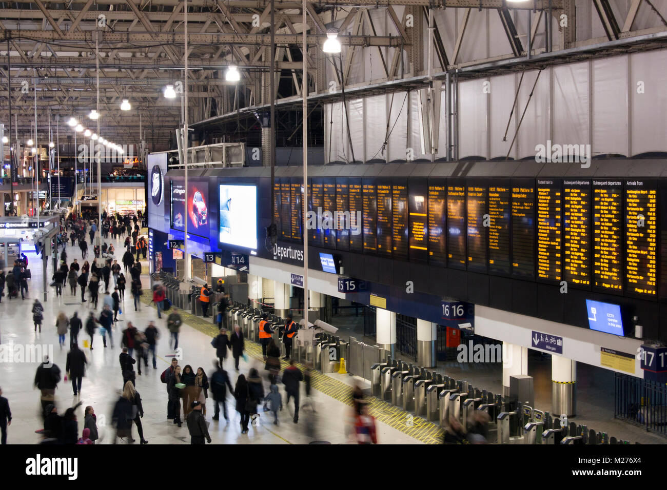 UK, England, London, Waterloo station main concourse Stock Photo - Alamy