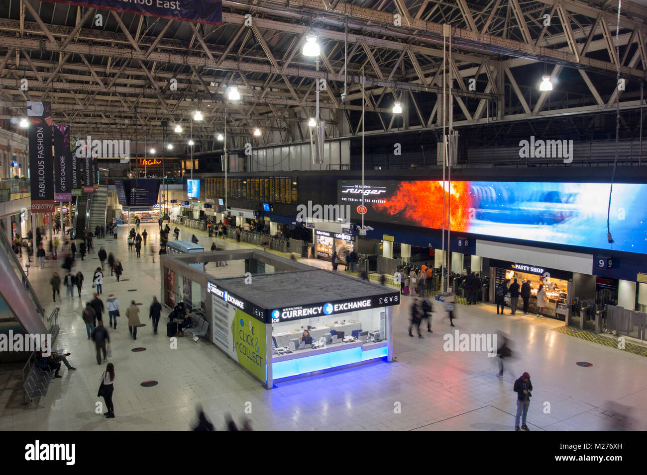 UK, England, London, Waterloo station main concourse Stock Photo - Alamy