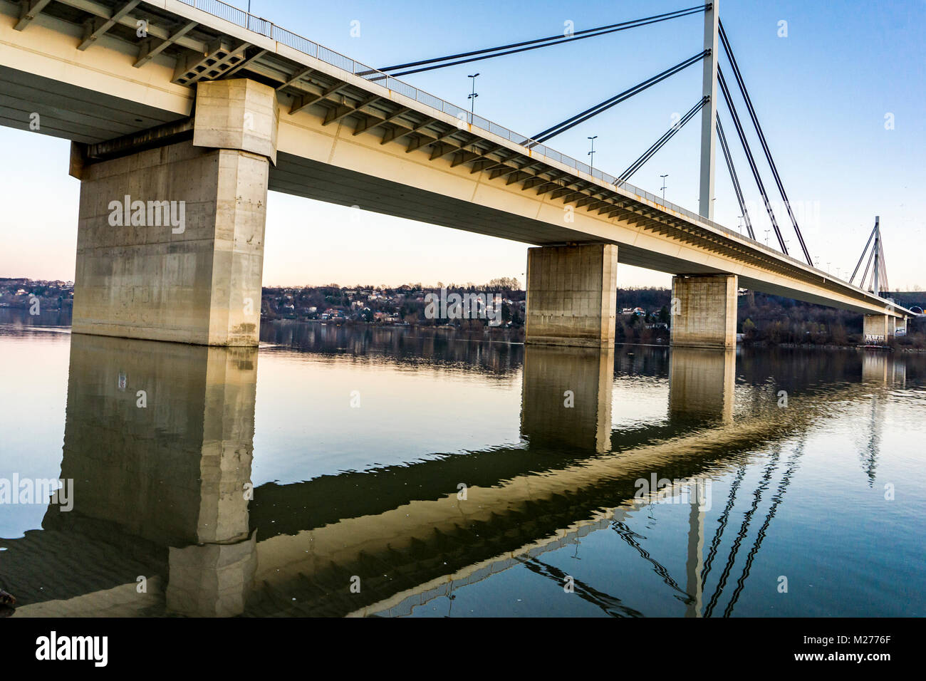 View at Liberty bridge in Novi Sad, Serbia Stock Photo - Alamy