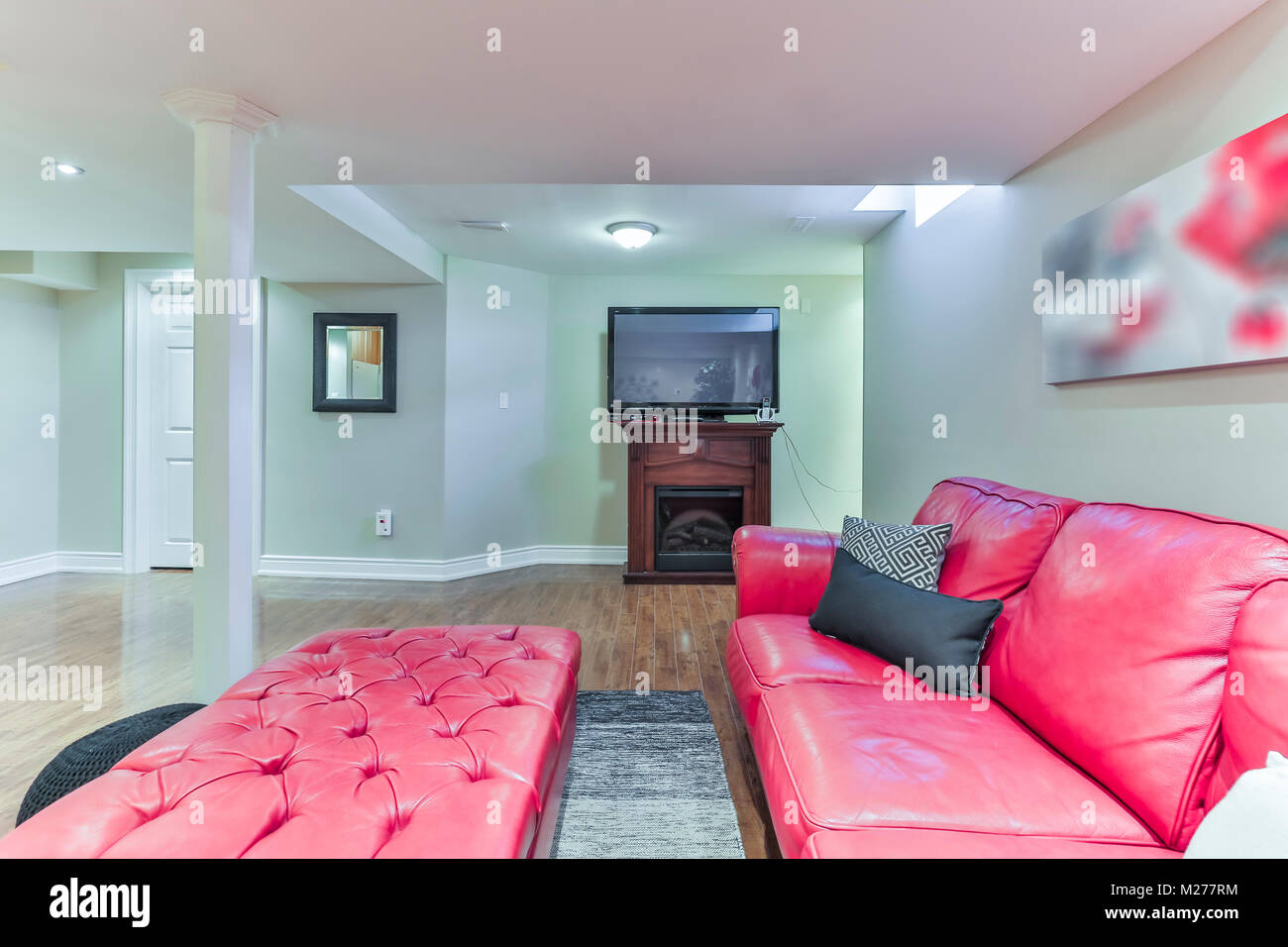 Basement Interior design in a new house Stock Photo - Alamy