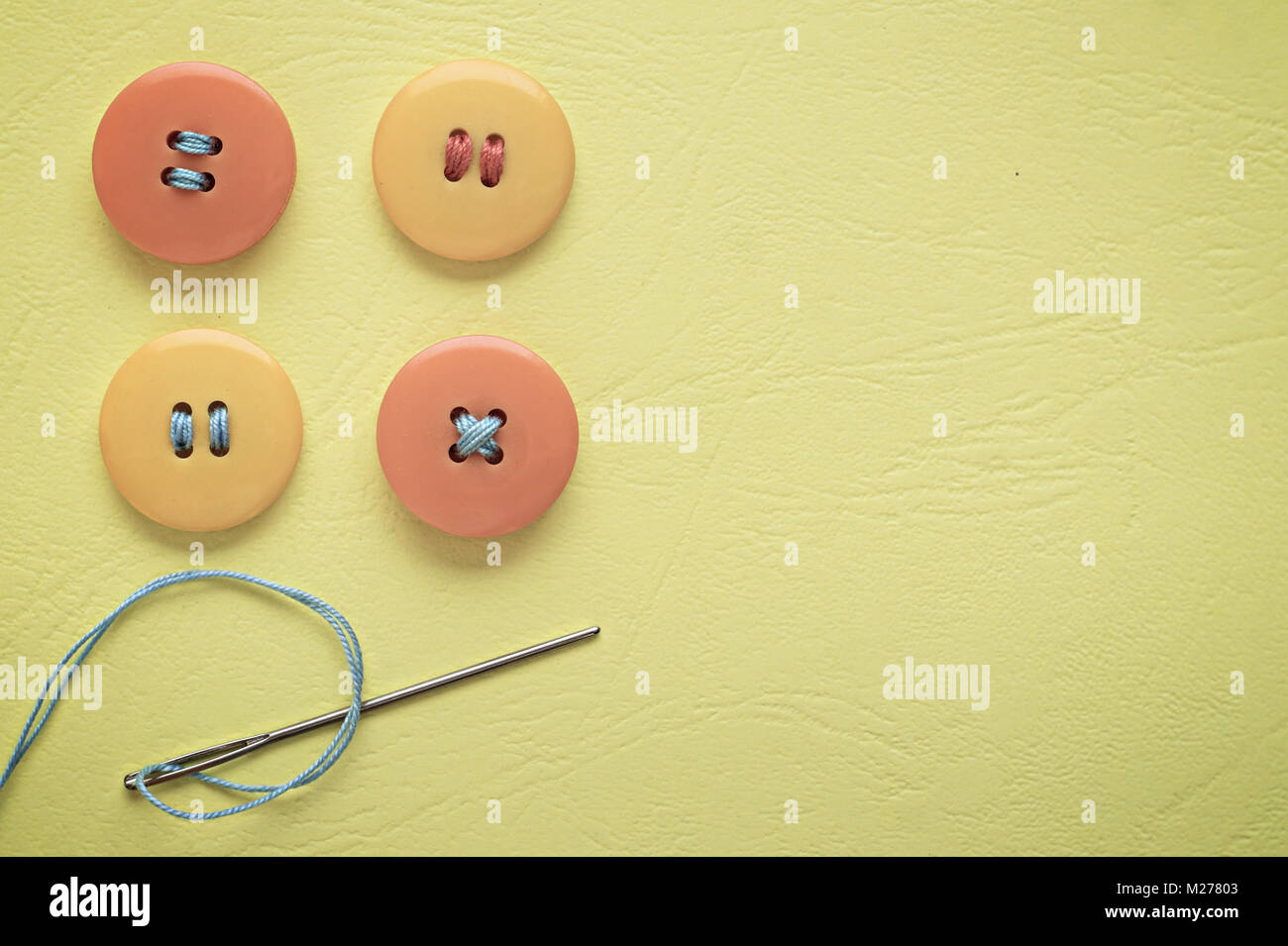 Pastel colors. Yellow and orange buttons on a yellow background Stock ...