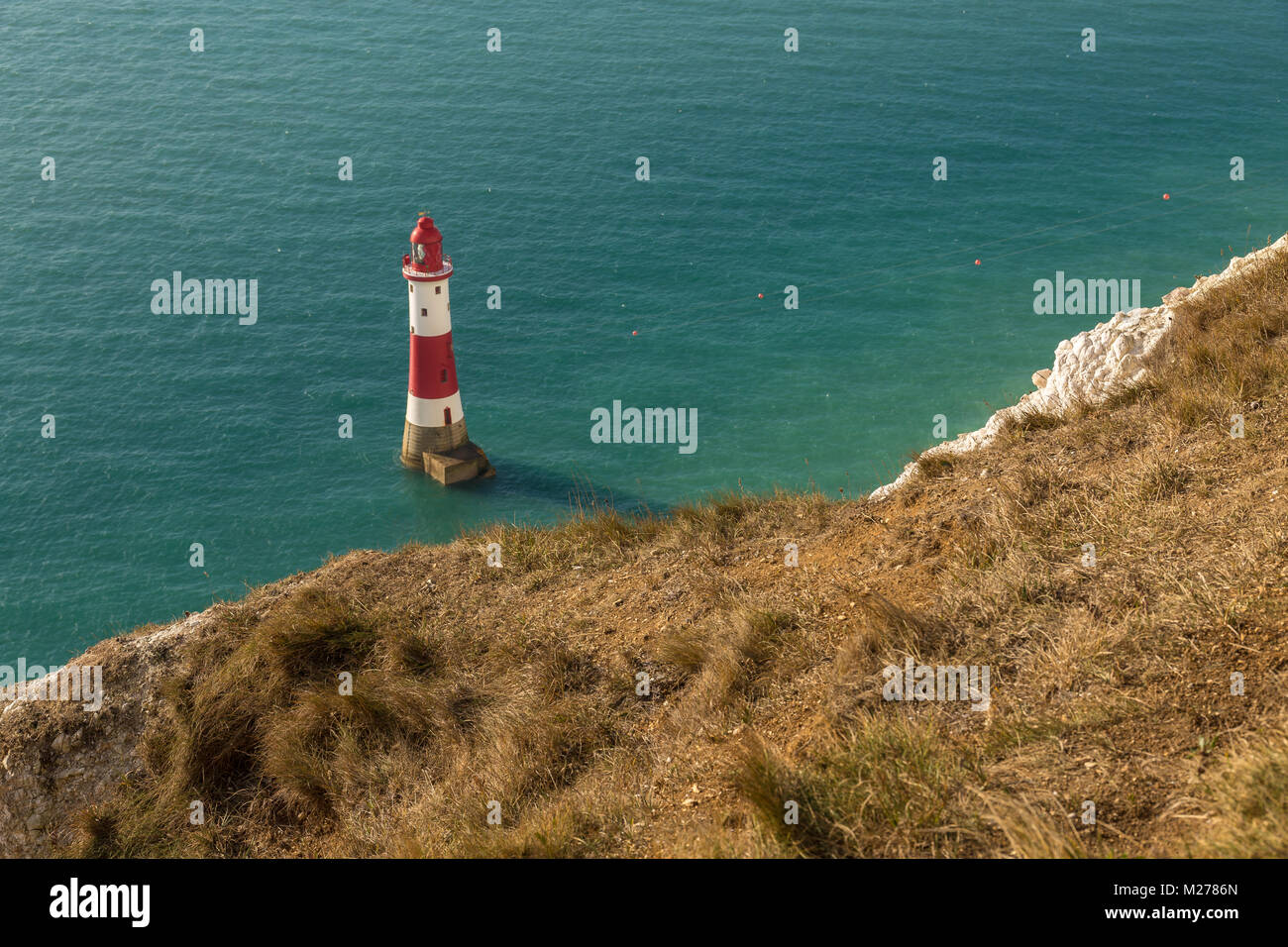 Beachy Head Lighthouse near Eastbourne in East Sussex, England, UK ...