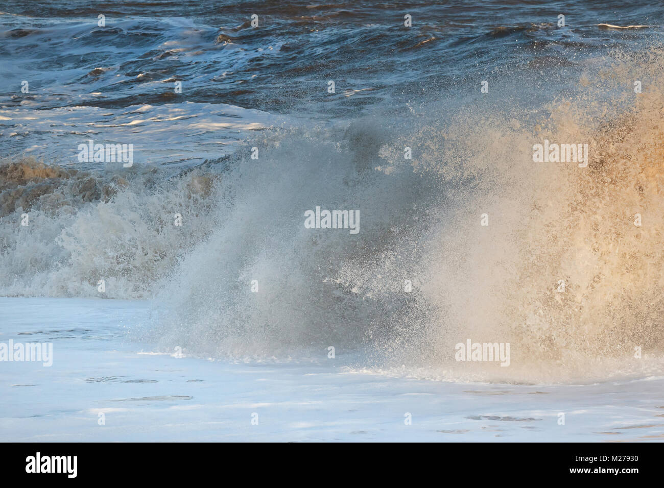 Sea sculpture, breaking waves and water Stock Photo - Alamy