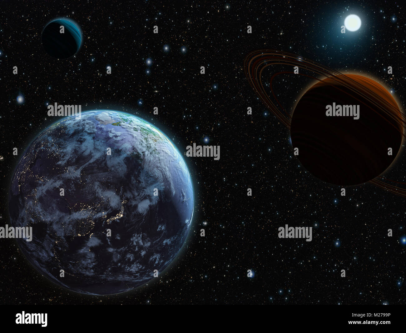 A view of the earth from space. 3d rendering.Elements of this image are ...