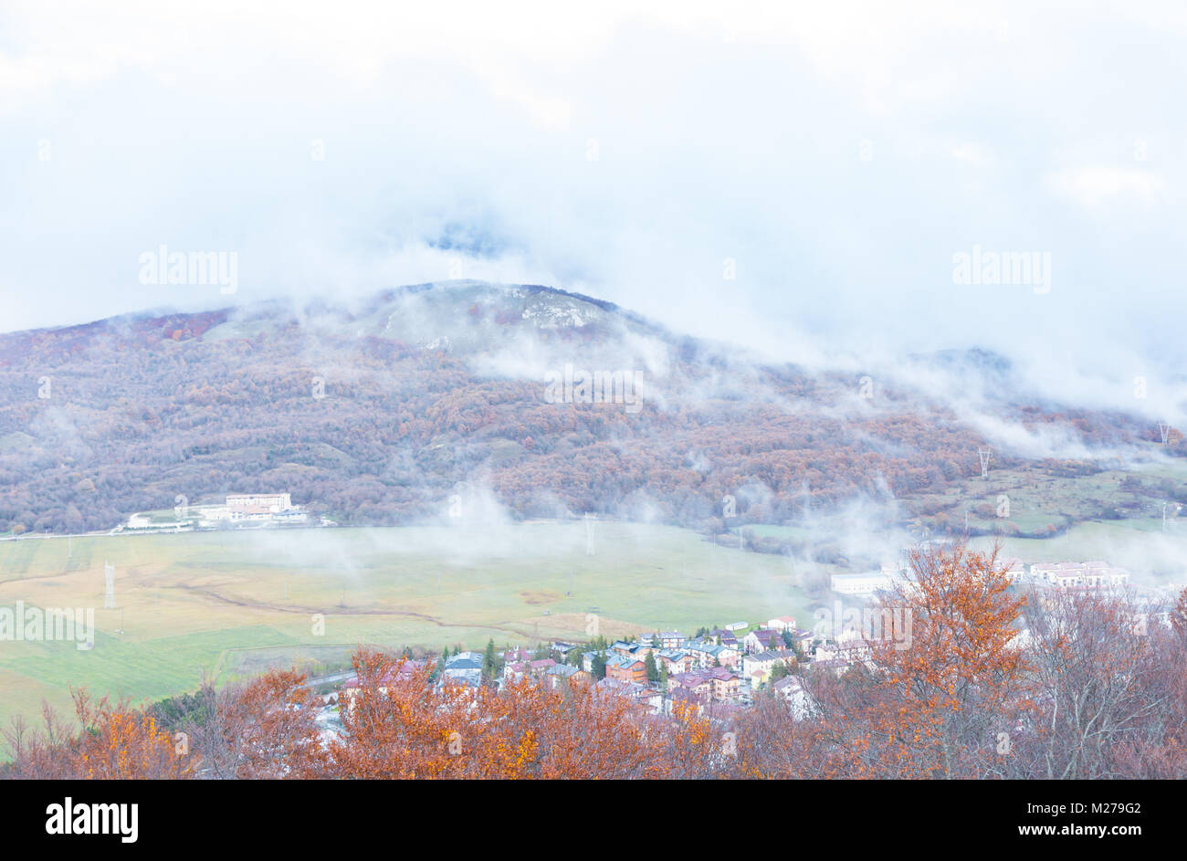 Roccaraso, Abruzzo, Italy. October 13, 2017. Landscape waiting for ...