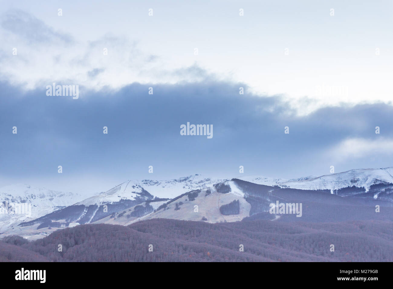Roccaraso, Abruzzo, Italy. October 13, 2017. Landscape waiting for ...