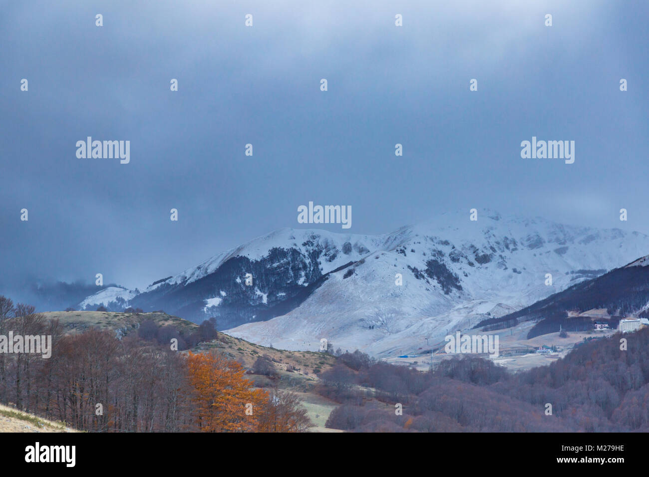 Roccaraso, Abruzzo, Italy. October 13, 2017. Landscape waiting for ...
