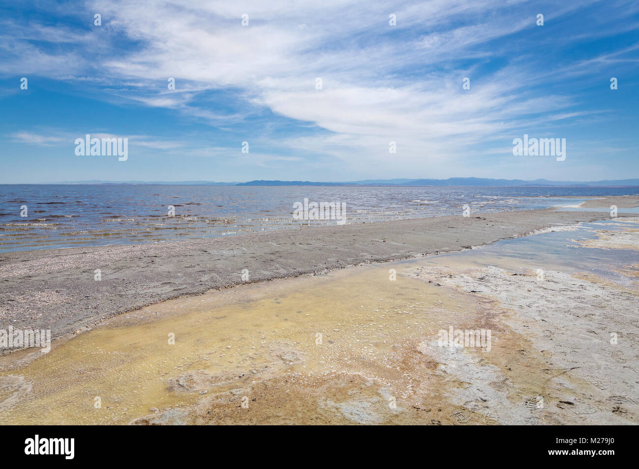 Dried Seabed at The Salton Sea, Bombay Beach, California Stock Photo ...