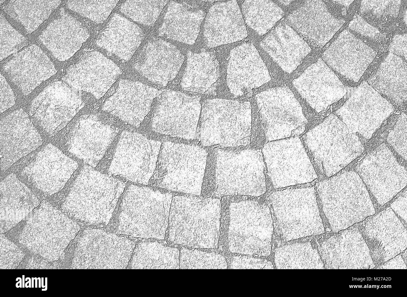 Pattern on the paved road, background, texture. a stone road in the ...