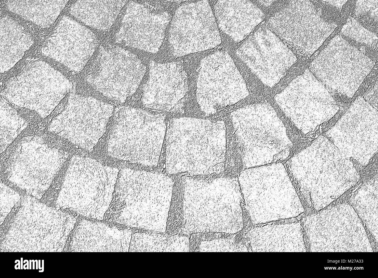 Pattern on the paved road, background, texture. a stone road in the ...