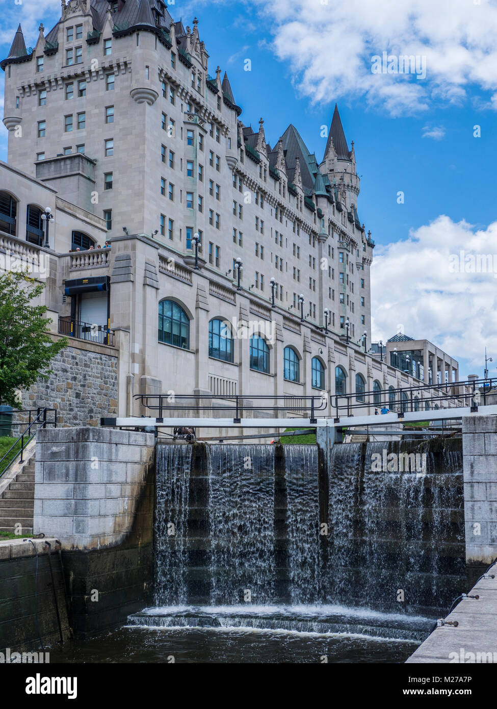 Ottawa Locks on the Rideau Canal and the Fairmont Chateau Laurier ...