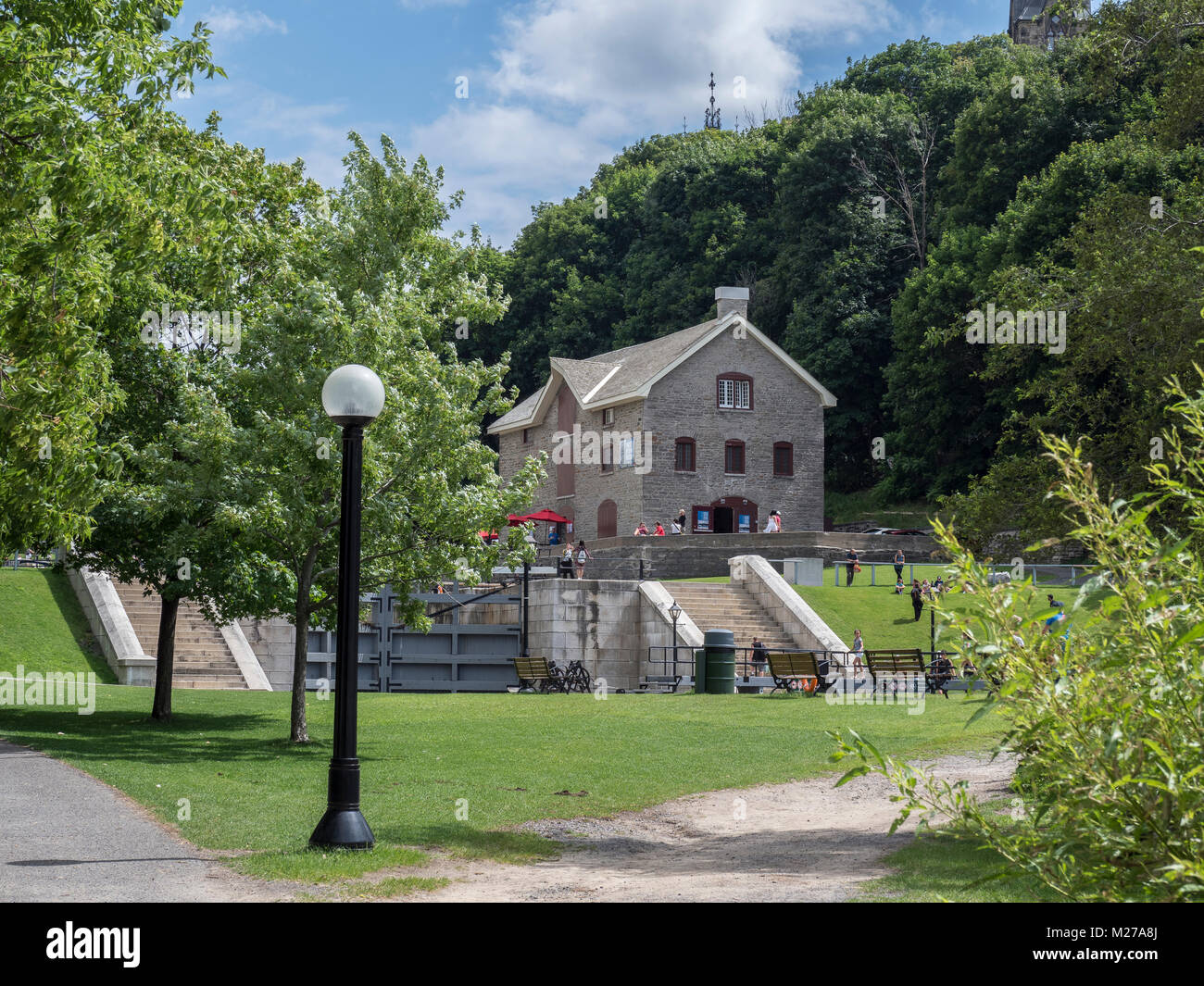 Bytown Museum near the Rideau Canal locks, Ottawa, Ontario, Canada ...