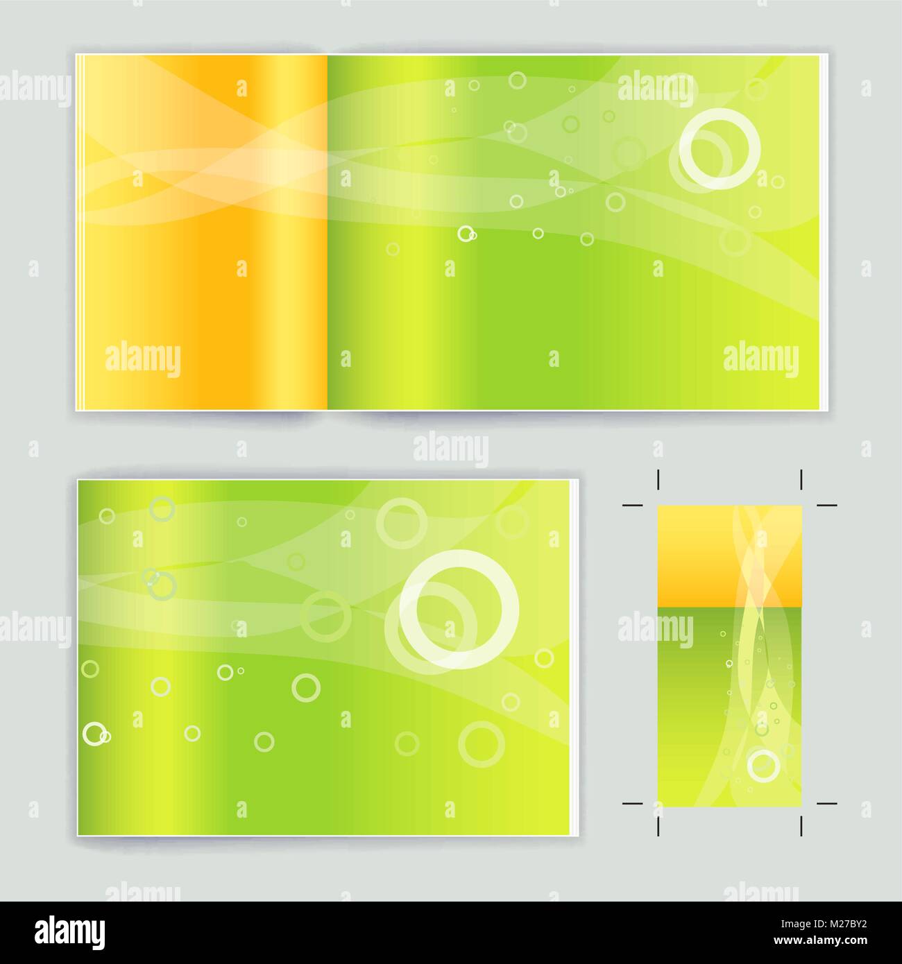 Corporate booklet promotion template with color elements. Vector ...