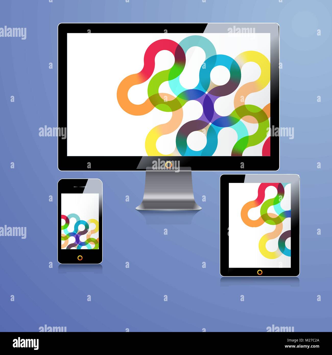 Corporate identity template with color elements. Vector company ...