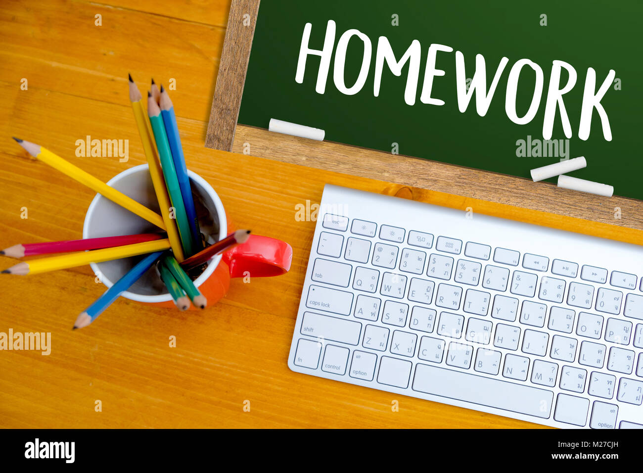 book top view Conceptual of homewor School notebook Stock Photo - Alamy