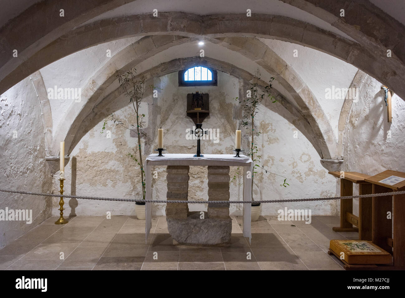 The Crypt, Holy Trinity Church, Bosham, Chichester Stock Photo - Alamy