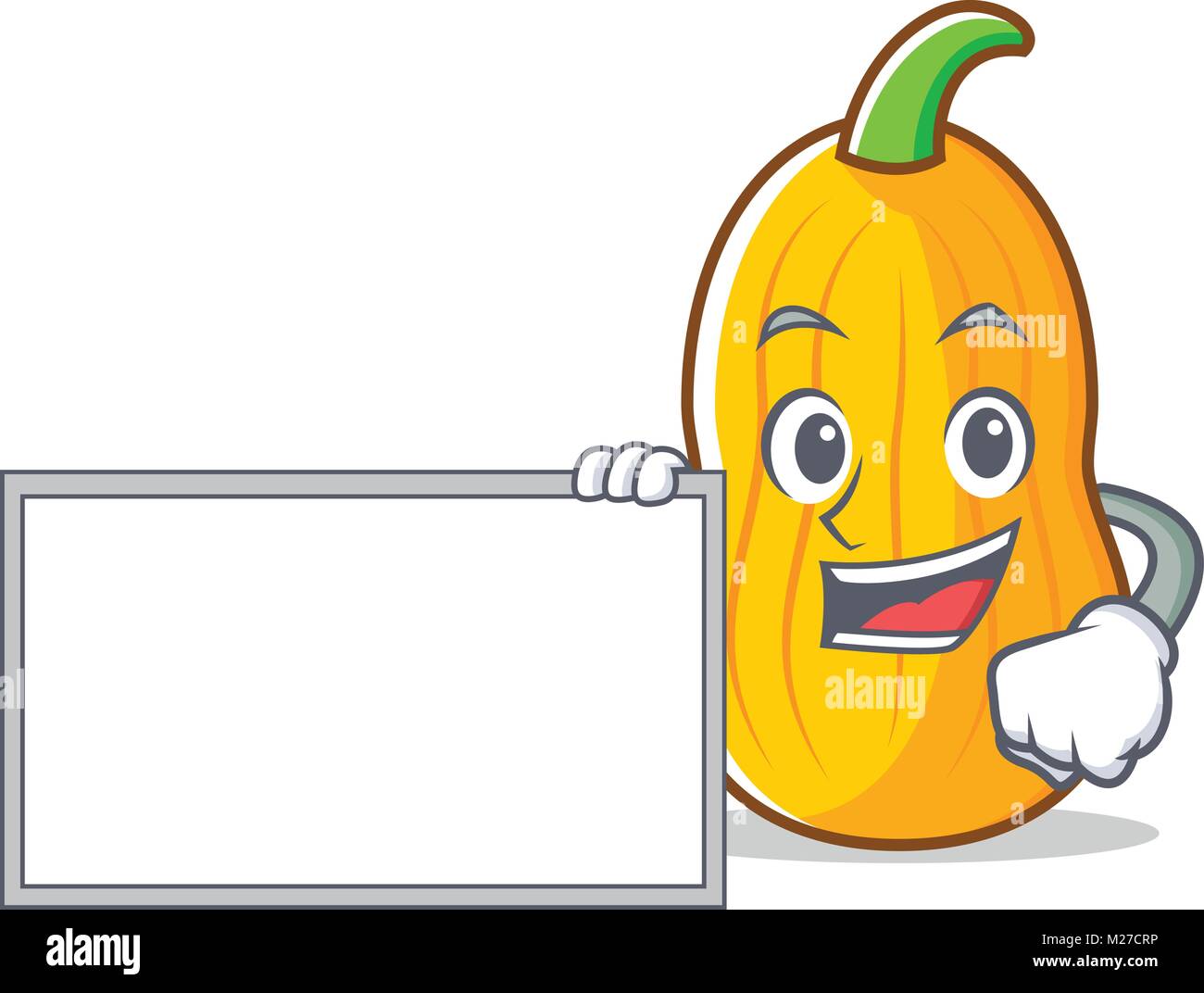With board butternut squash character cartoon Stock Vector Image & Art ...