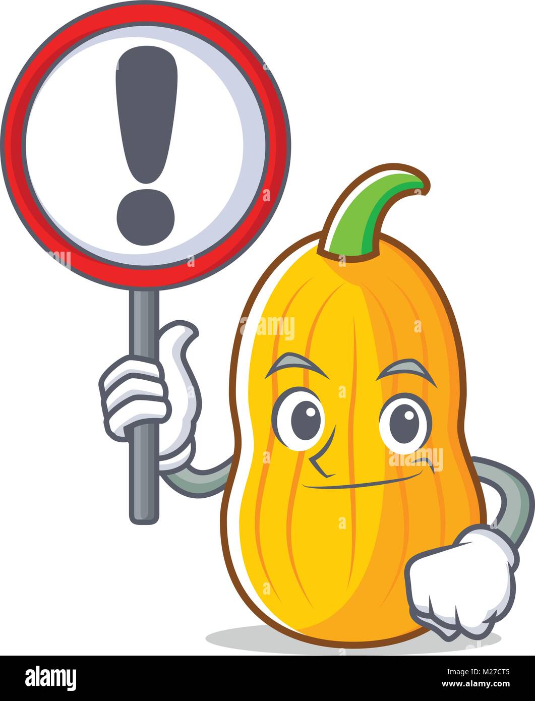 With sign butternut squash character cartoon Stock Vector Image & Art ...
