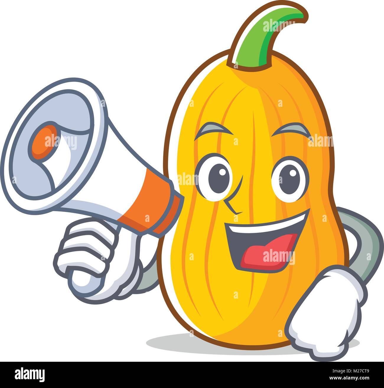With megaphone butternut squash character cartoon Stock Vector Image ...