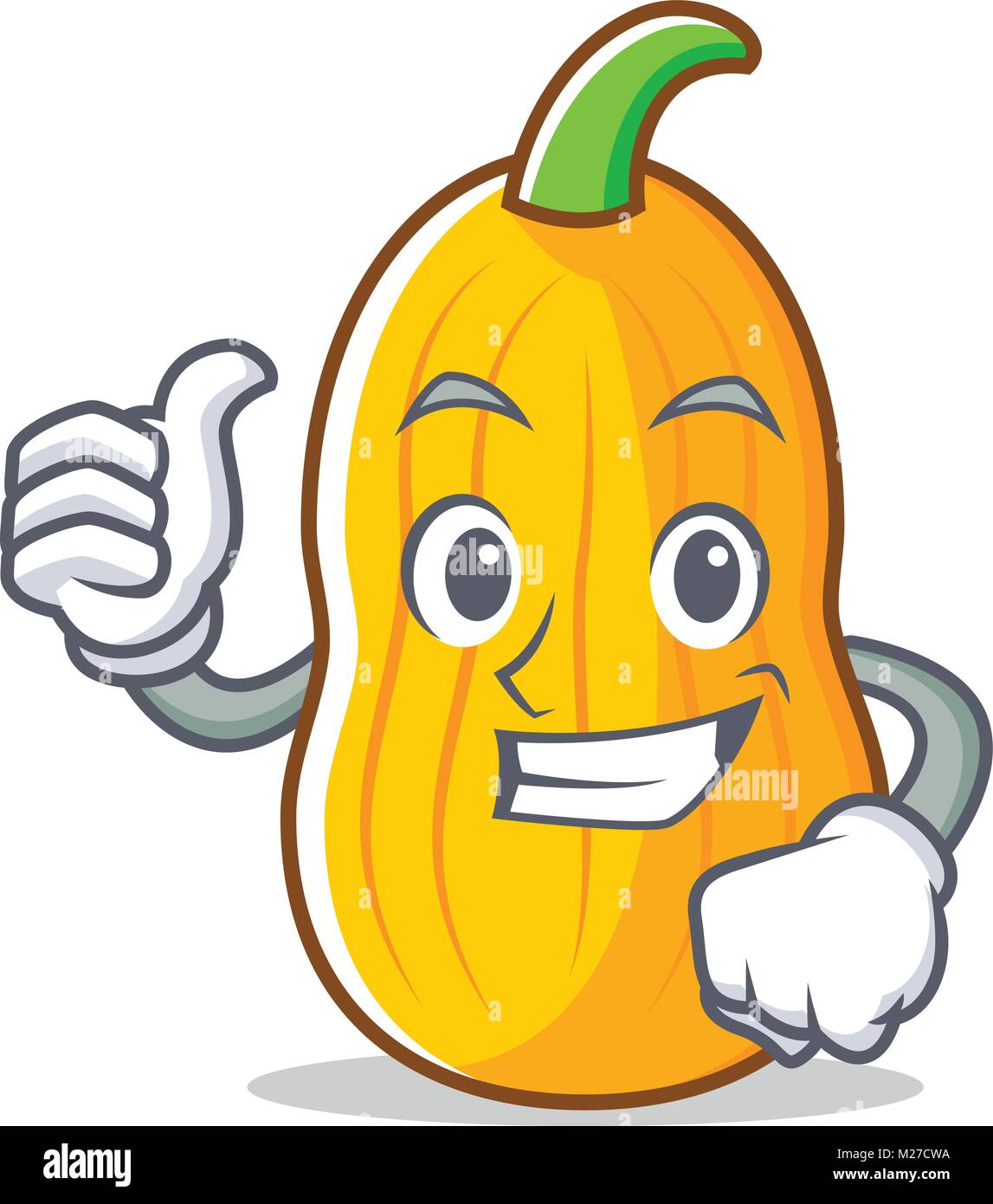 Thumbs up butternut squash character cartoon Stock Vector Image & Art ...