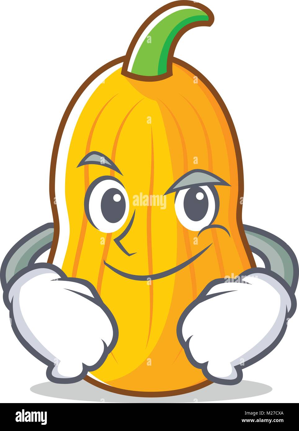 Smirking butternut squash character cartoon Stock Vector Image & Art ...