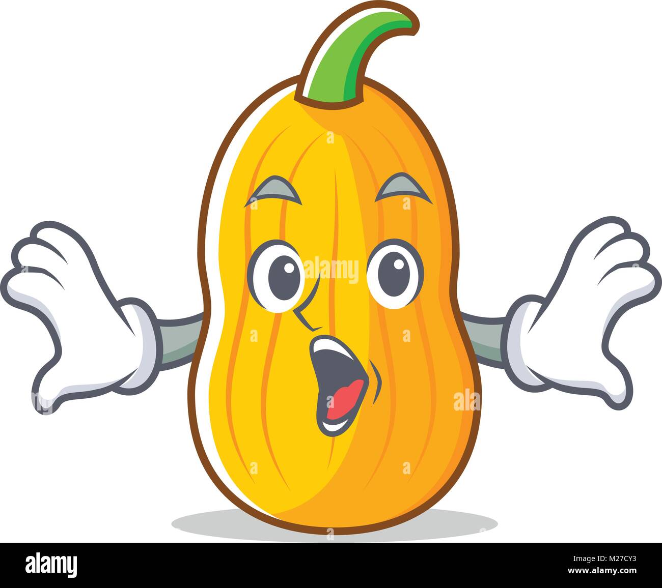 Surprised butternut squash mascot cartoon Stock Vector Image & Art - Alamy