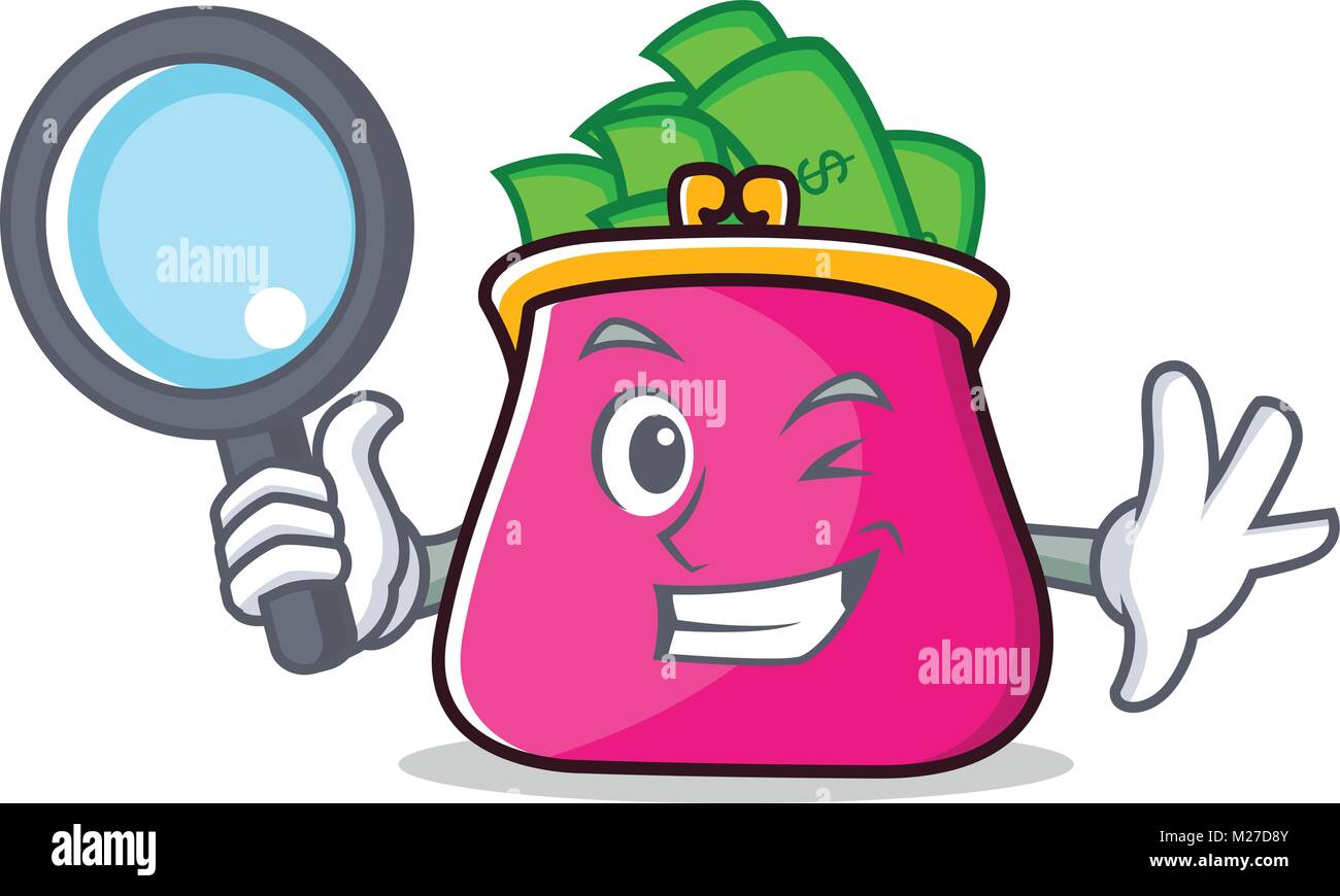 Detective purse character cartoon style Stock Vector Image & Art - Alamy