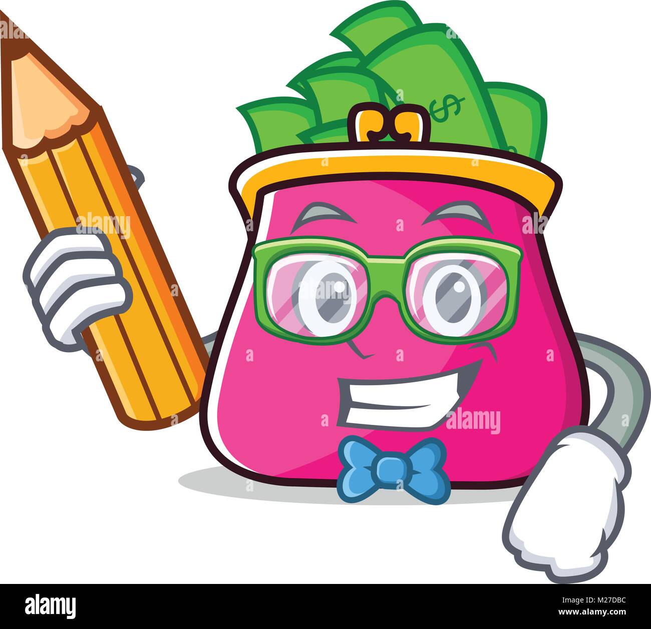 Student purse character cartoon style Stock Vector Image & Art - Alamy