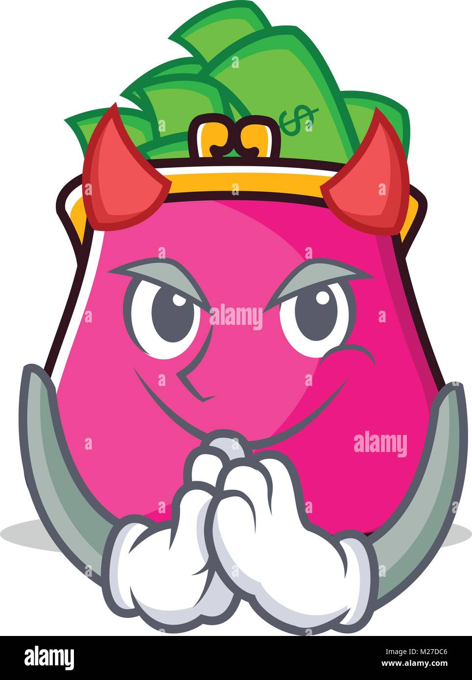 Devil purse character cartoon style Stock Vector Image & Art - Alamy