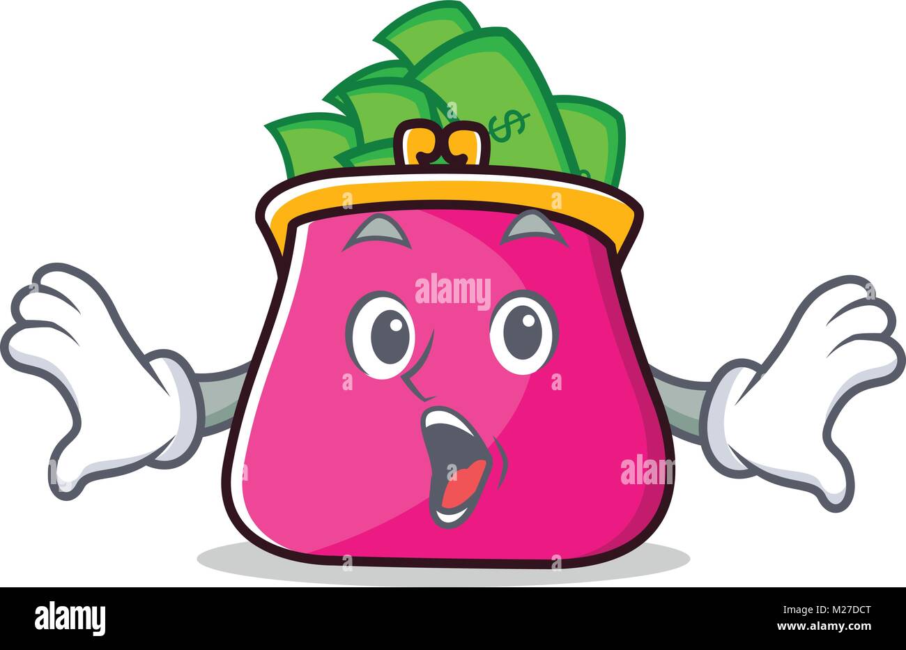 Surprised purse character cartoon style Stock Vector Image & Art - Alamy