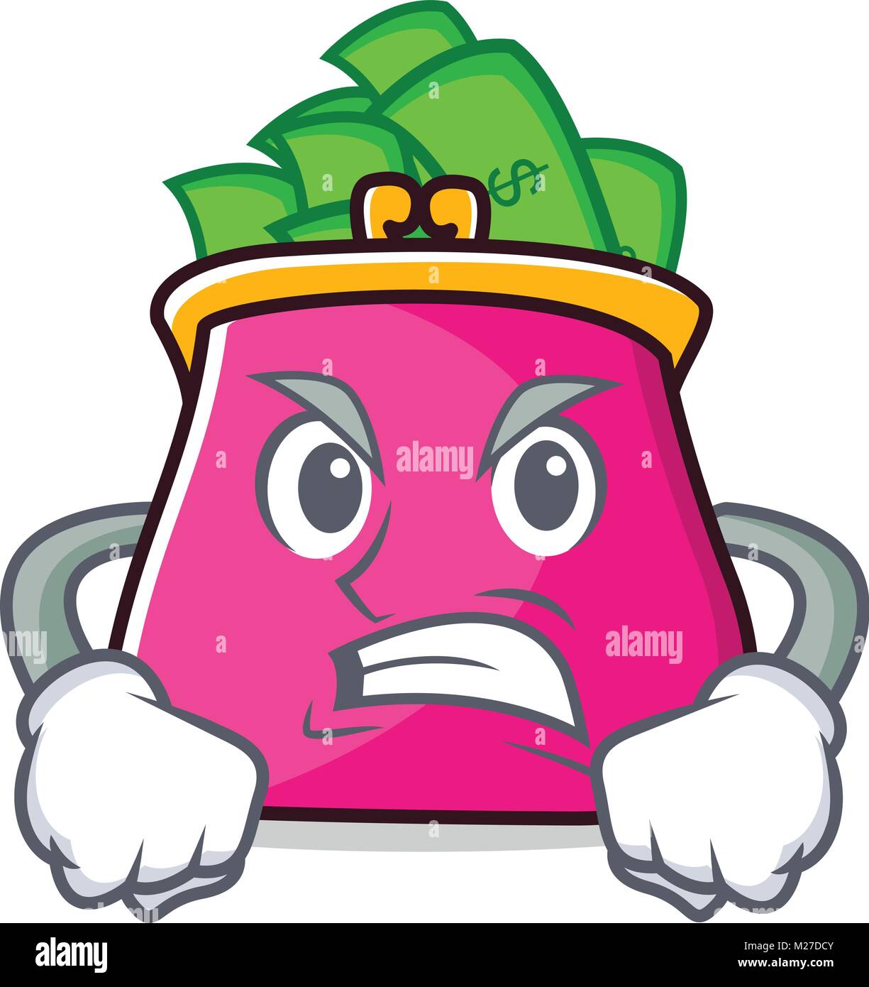 Angry purse character cartoon style Stock Vector Image & Art - Alamy