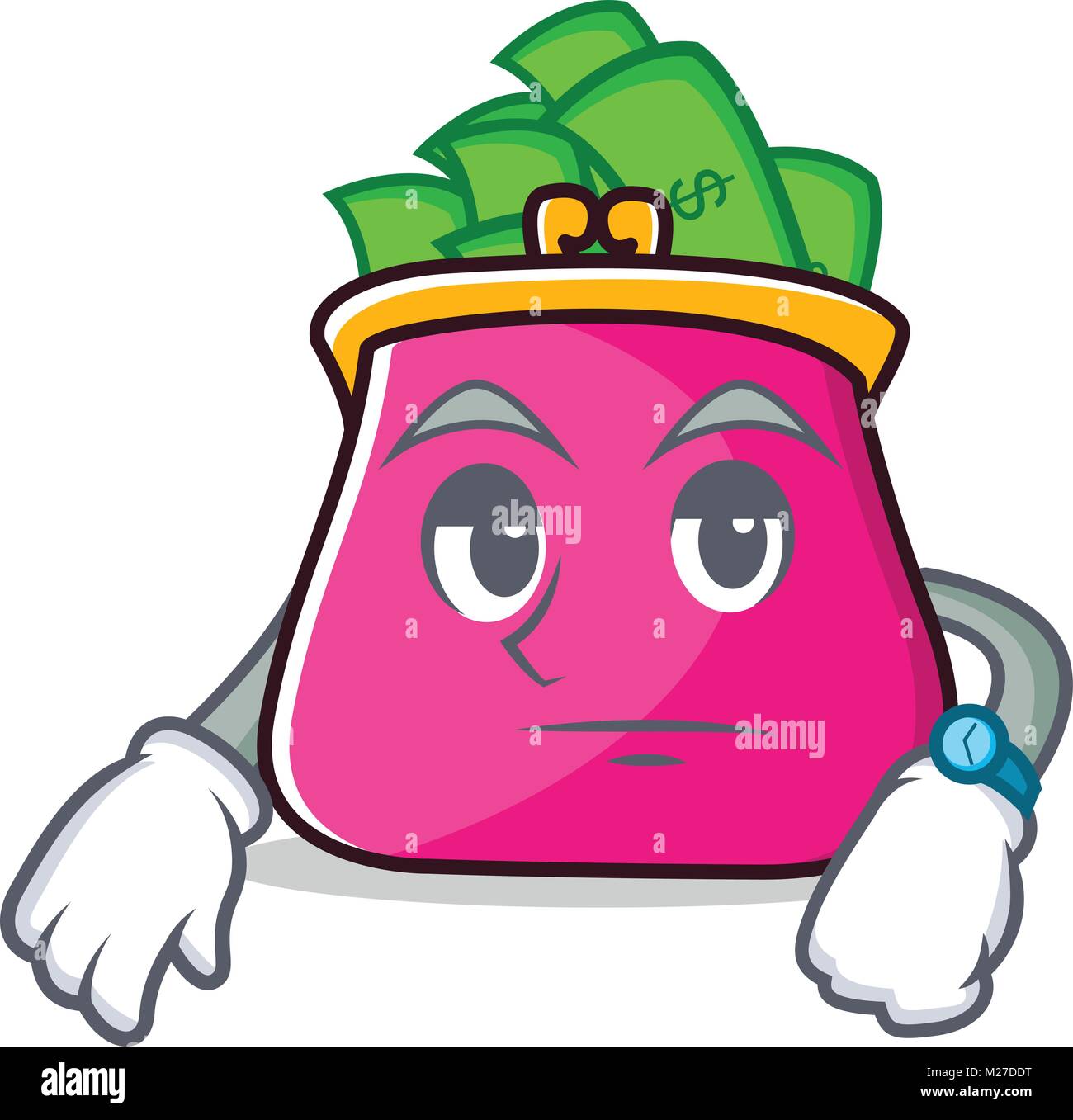 Waiting purse character cartoon style Stock Vector Image & Art - Alamy