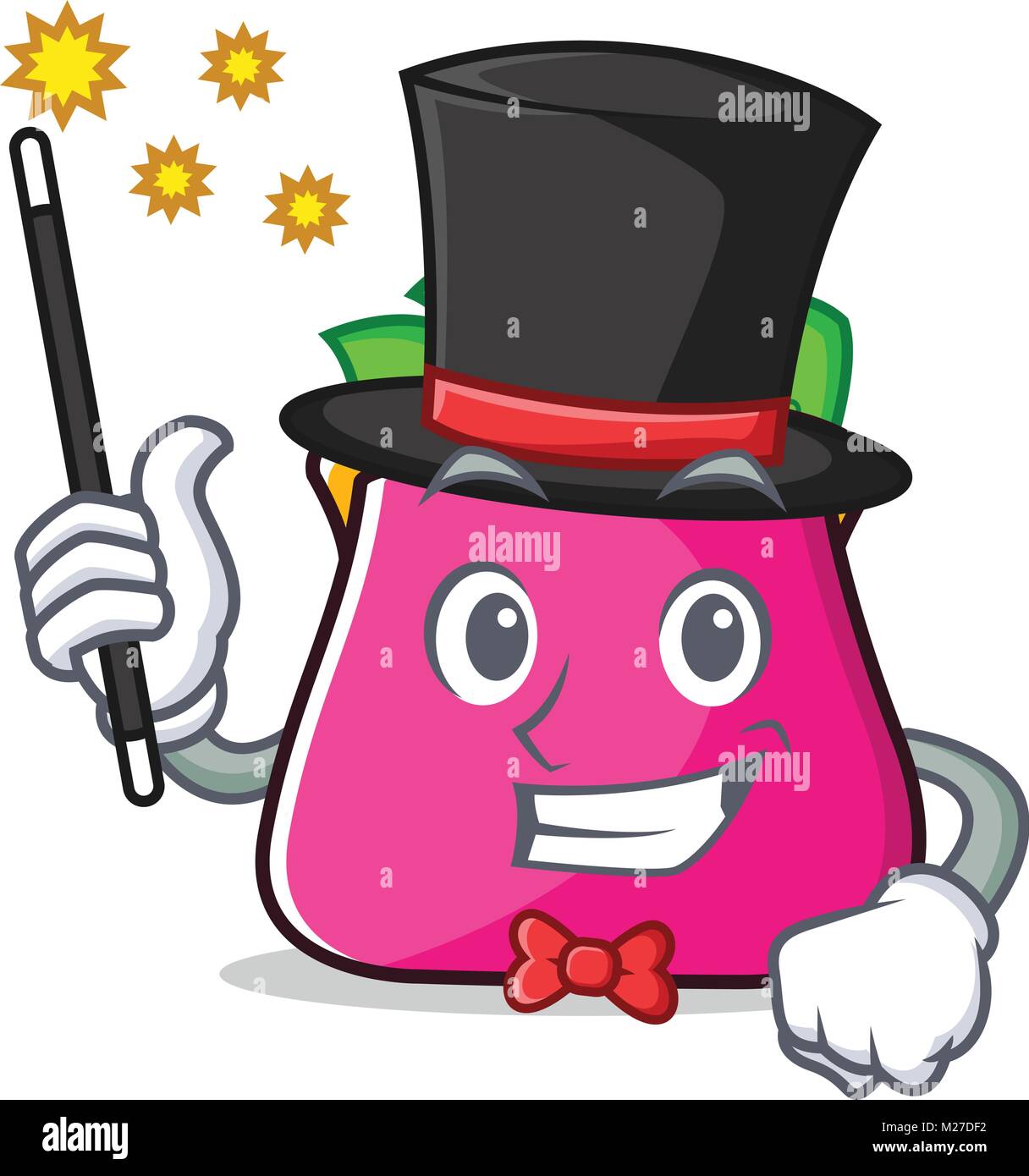 Magician purse character cartoon style Stock Vector Image & Art - Alamy