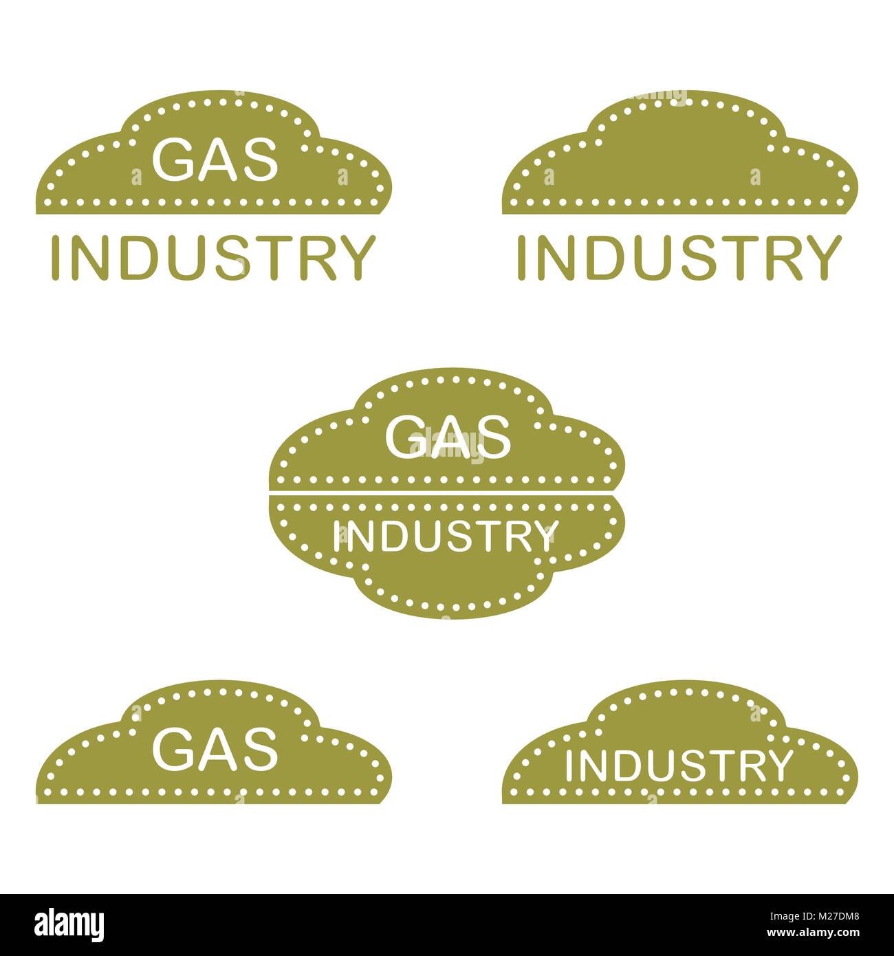 Label, stickers, logos of the gas industry. Design for announcement ...