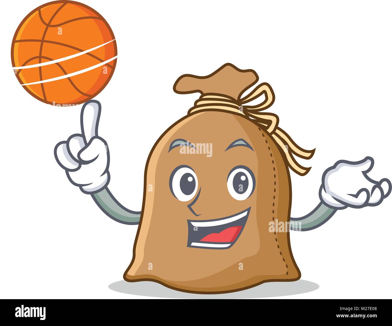 With basketball sack character cartoon style Stock Vector Image & Art ...