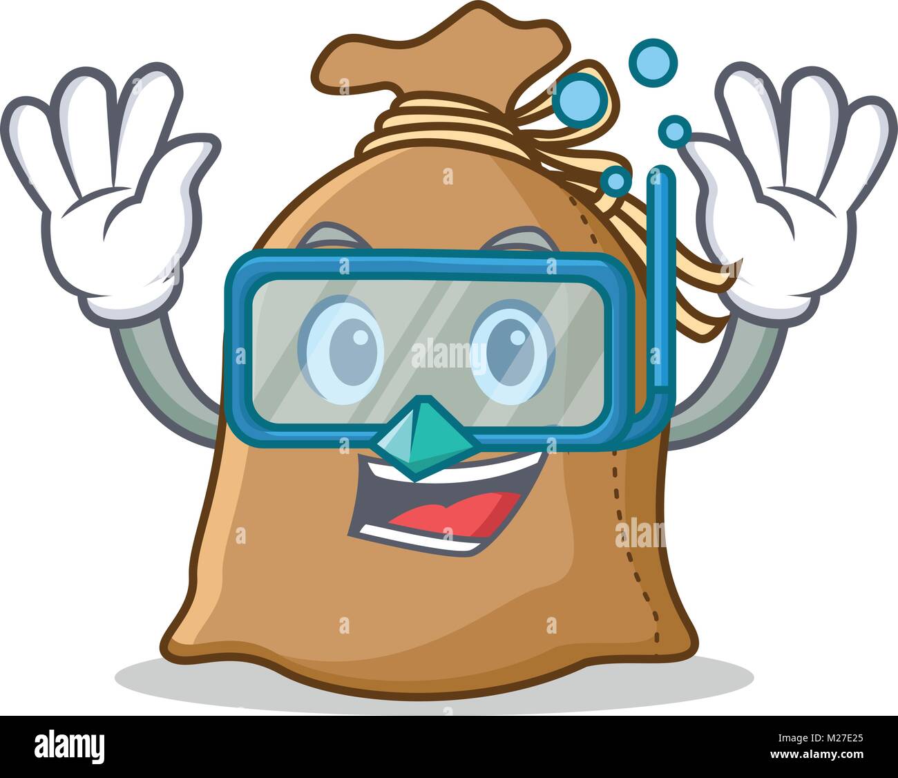 Diving sack character cartoon style Stock Vector Image & Art - Alamy