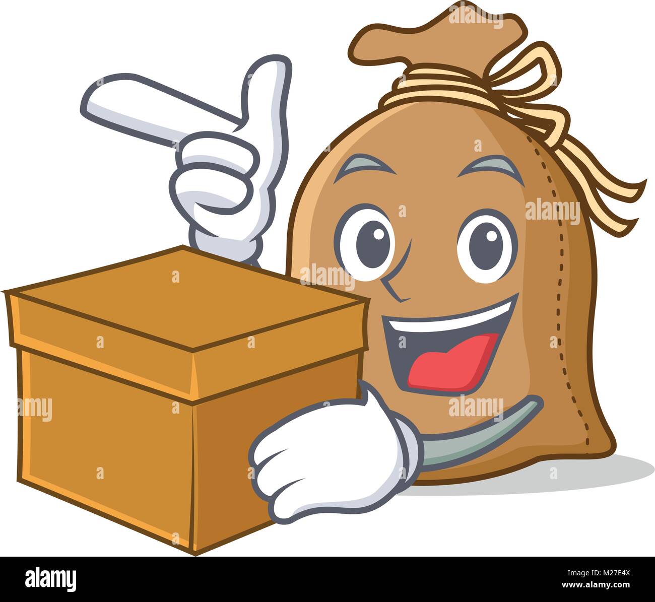 With box sack character cartoon style Stock Vector Image & Art - Alamy