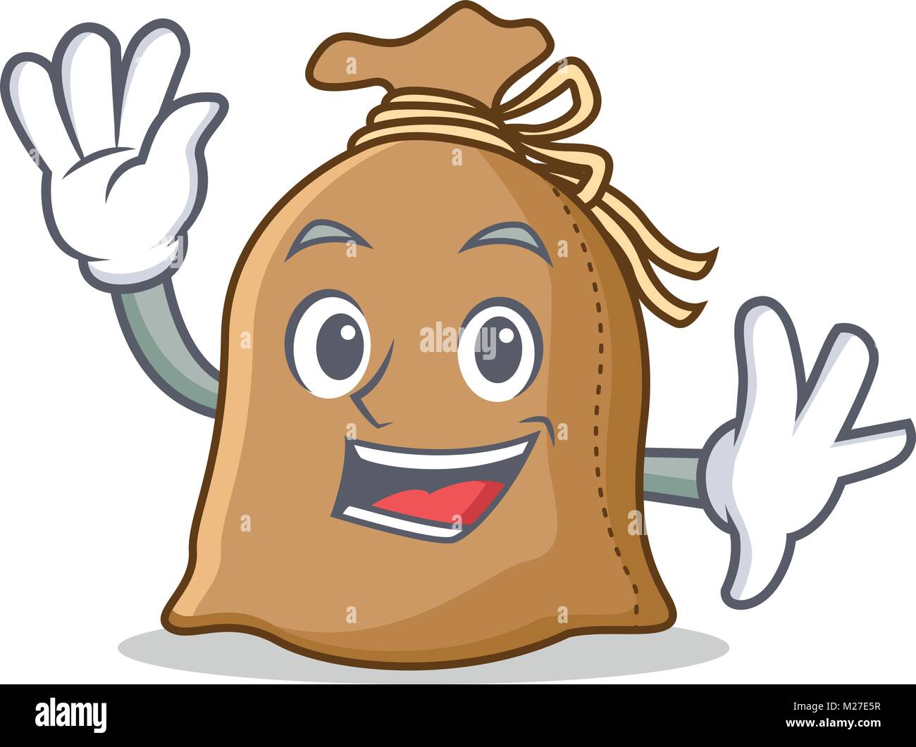 Waving sack character cartoon style Stock Vector Image & Art - Alamy