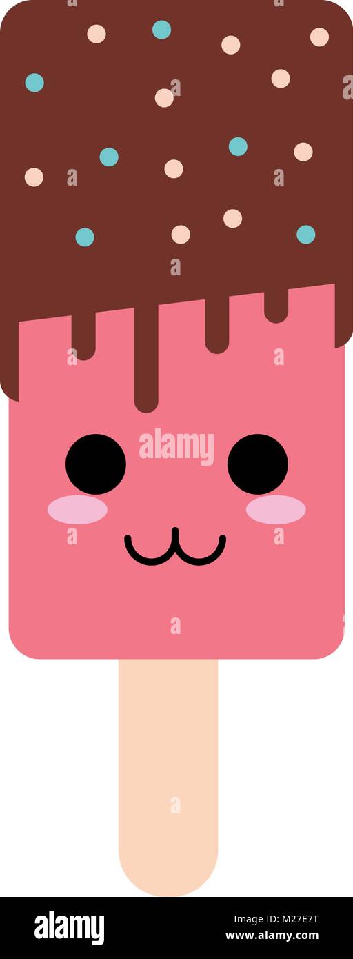 Cute kawaii popsicle ice Stock Vector Images - Alamy