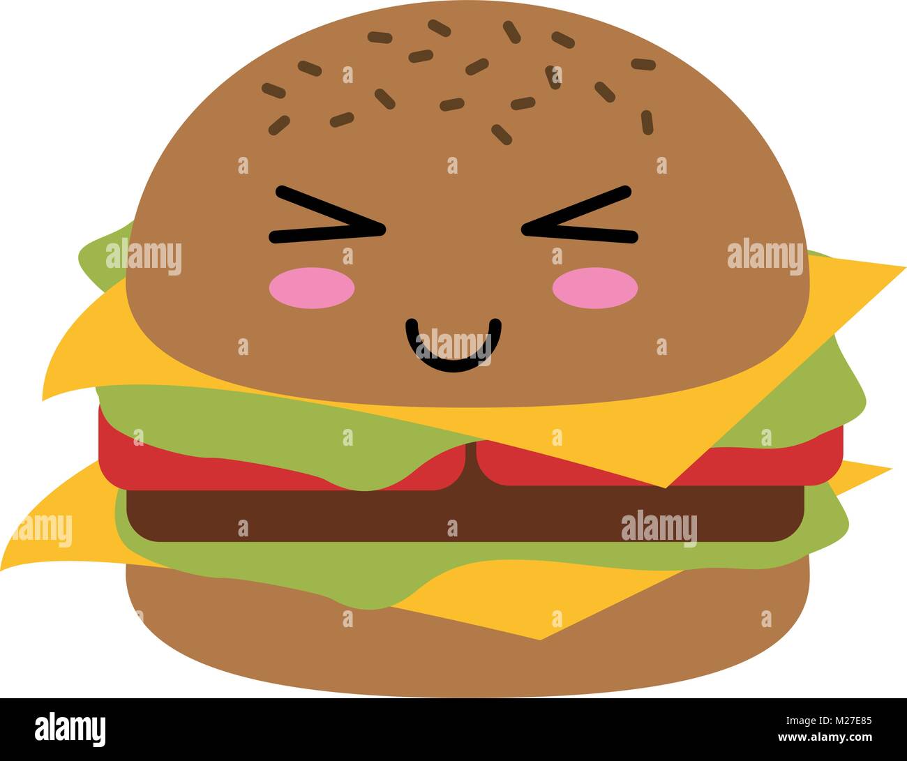 Cute Hamburger Cartoon