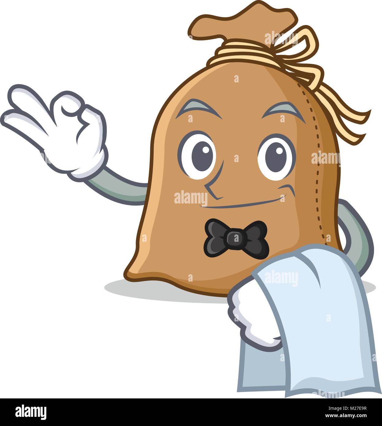 Waiter sack mascot cartoon style Stock Vector Image & Art - Alamy