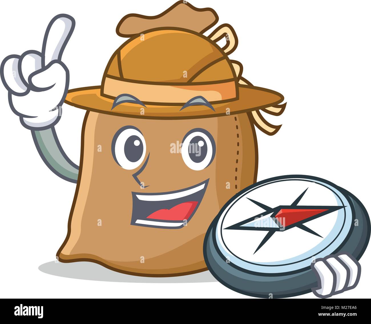 Explorer sack mascot cartoon style Stock Vector Image & Art - Alamy