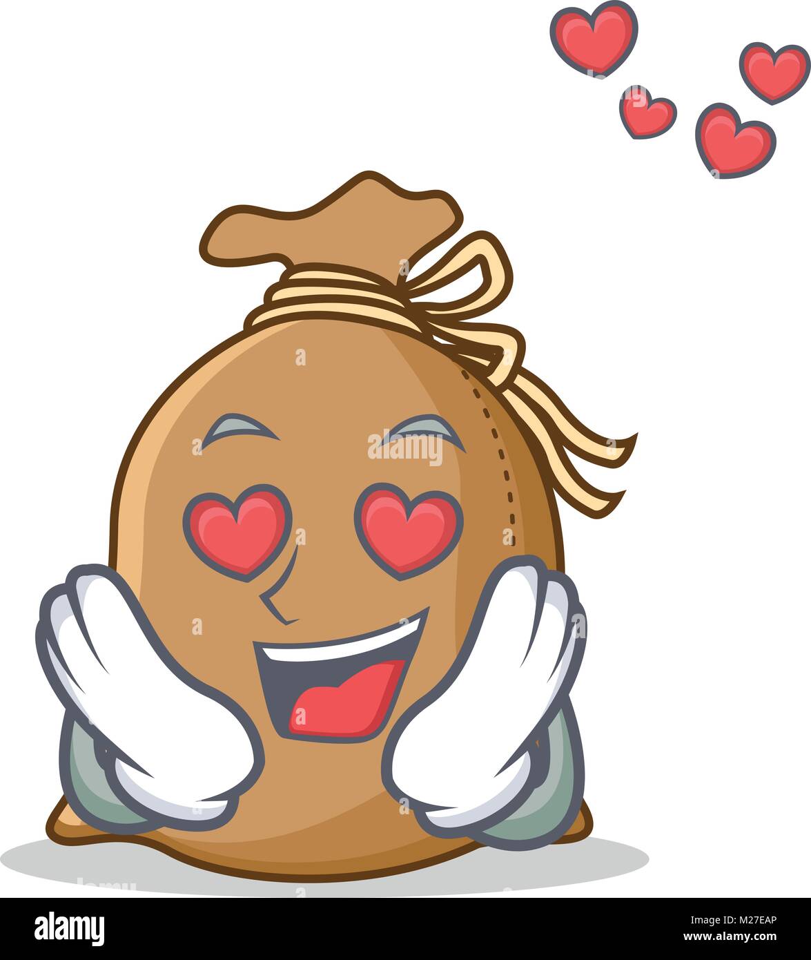 Heart sack mascot cartoon hi-res stock photography and images - Alamy