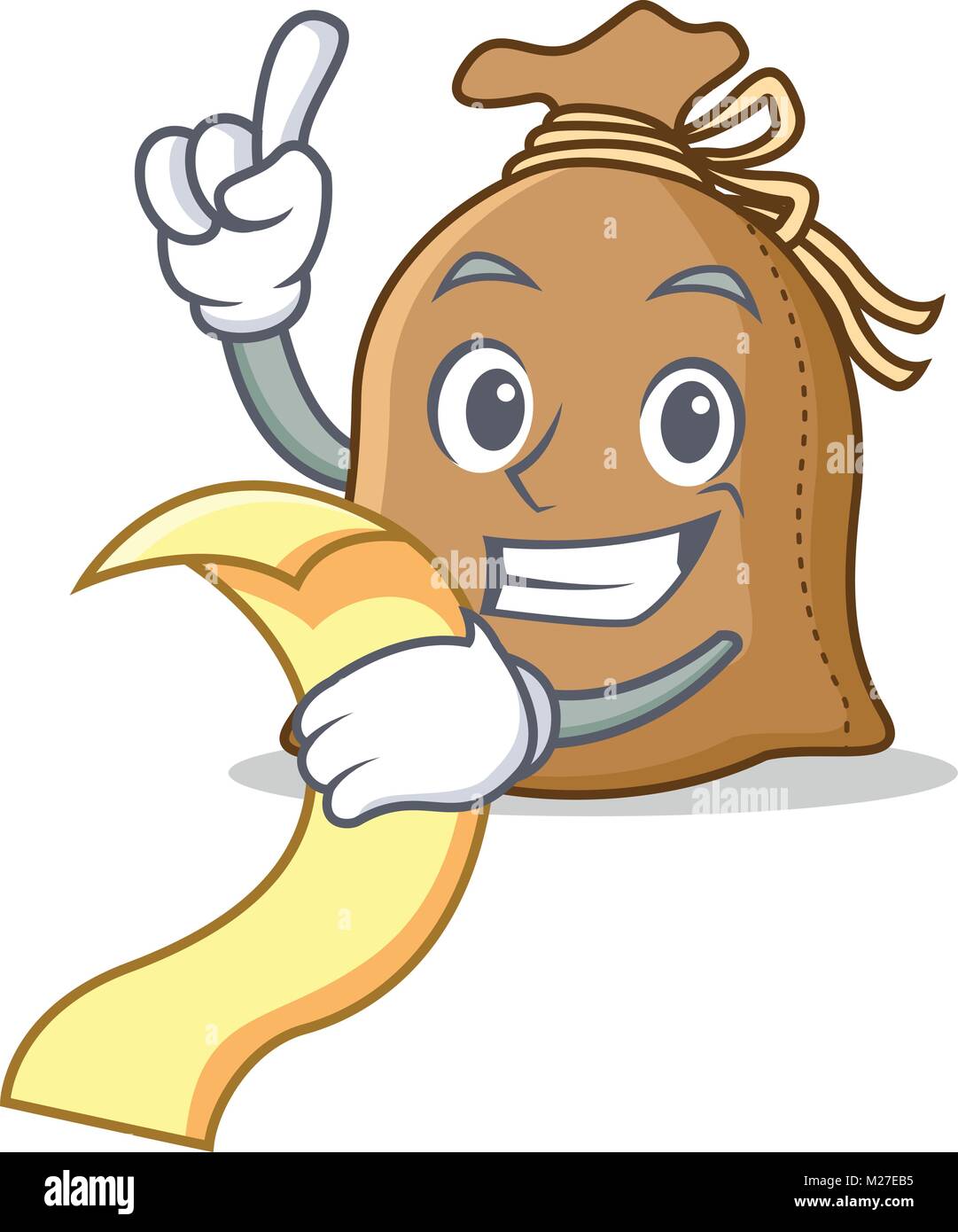 With menu sack mascot cartoon style Stock Vector Image & Art - Alamy