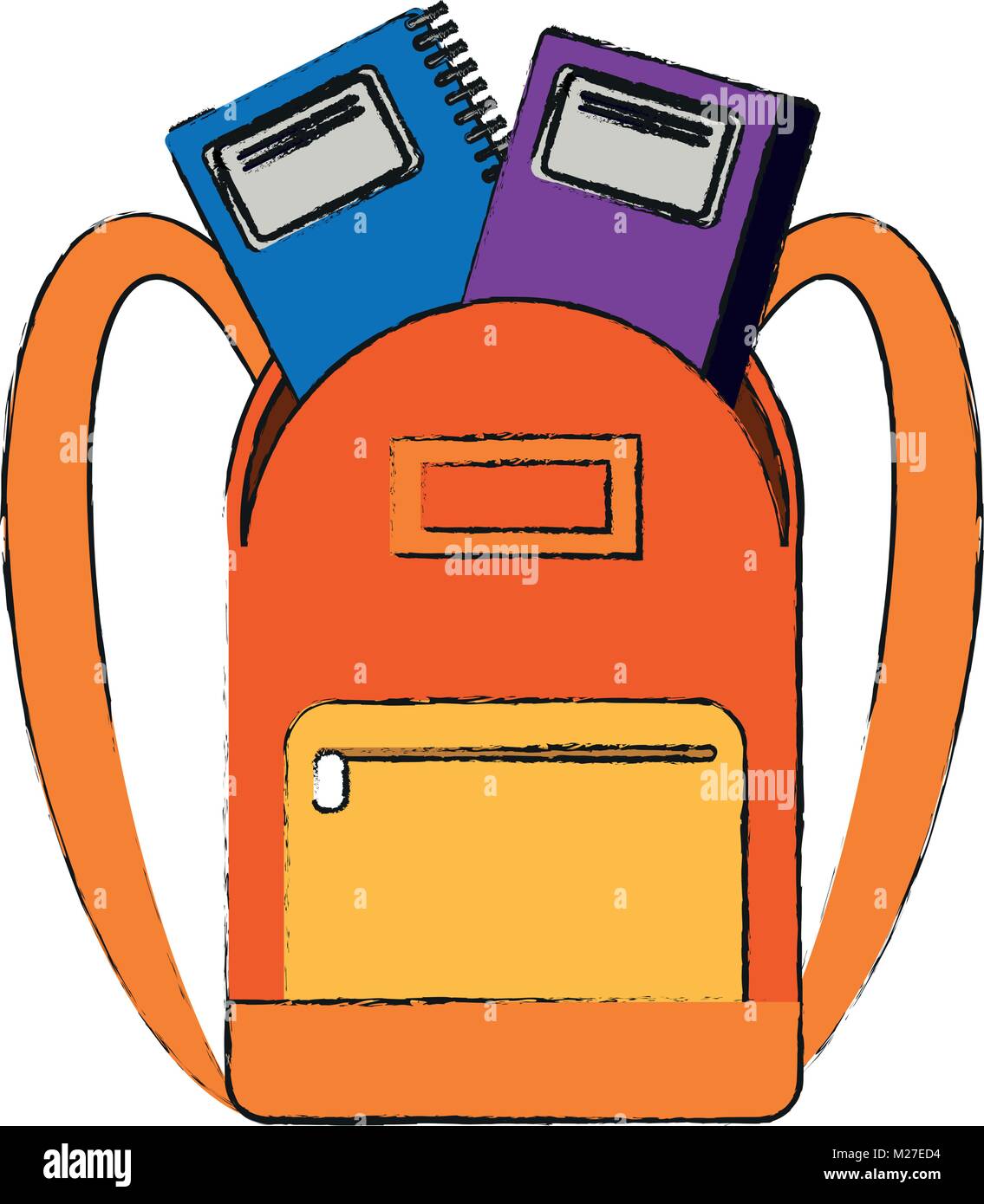 School backpack with books Stock Vector Image & Art - Alamy