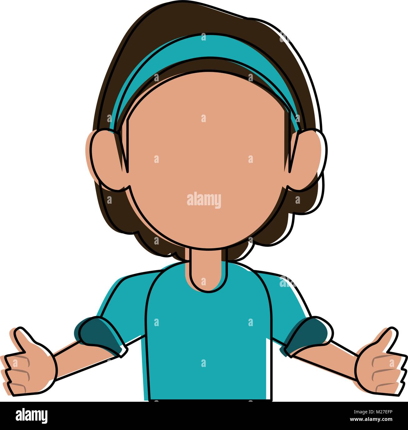 Girl faceless avatar Stock Vector Image & Art - Alamy