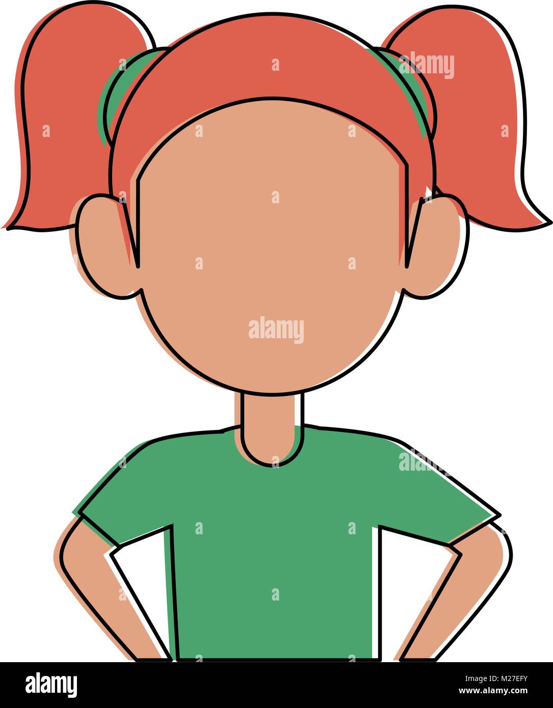 Girl faceless avatar Stock Vector Image & Art - Alamy