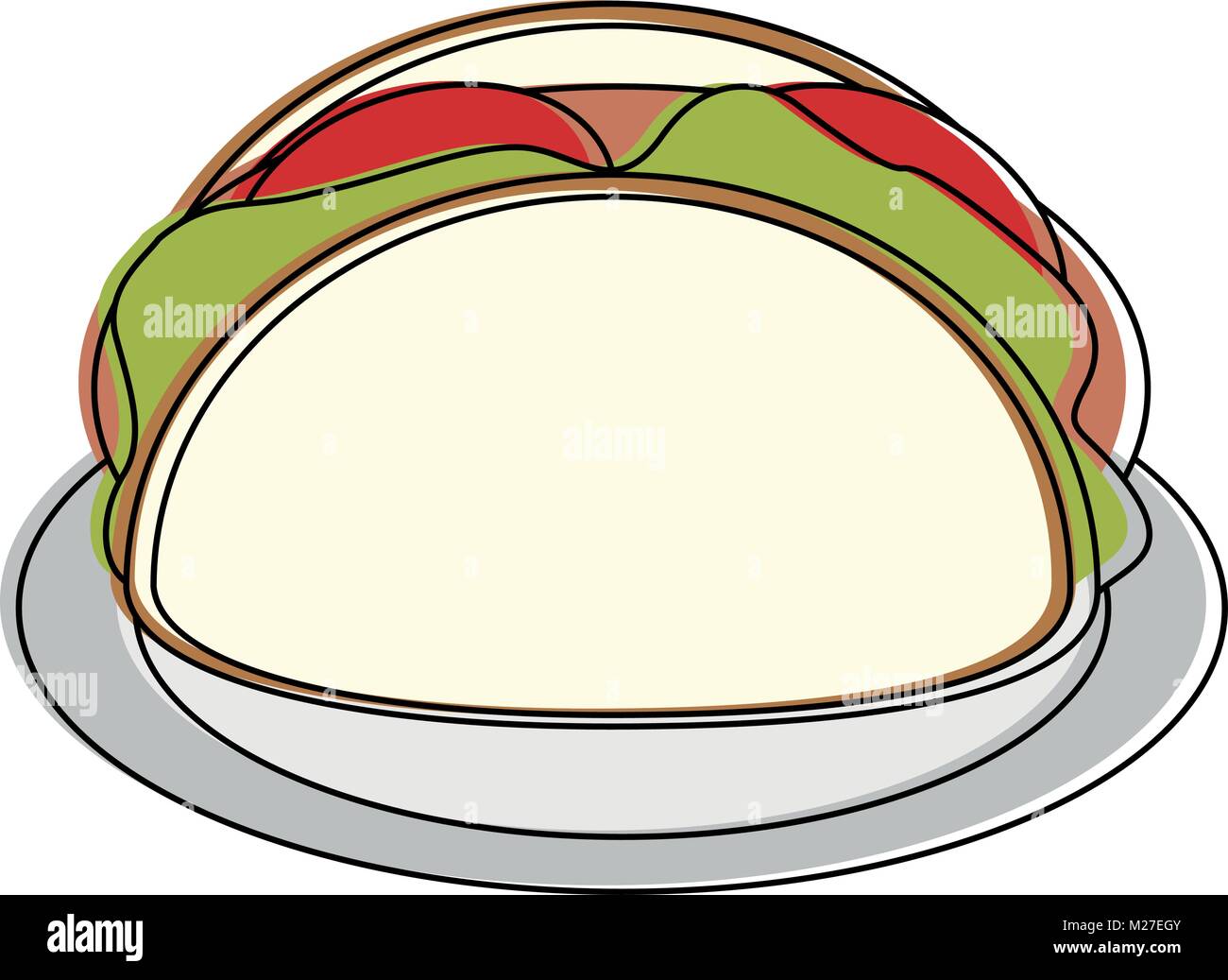 Delicious colorful gourmet appetizer Stock Vector Images - Alamy