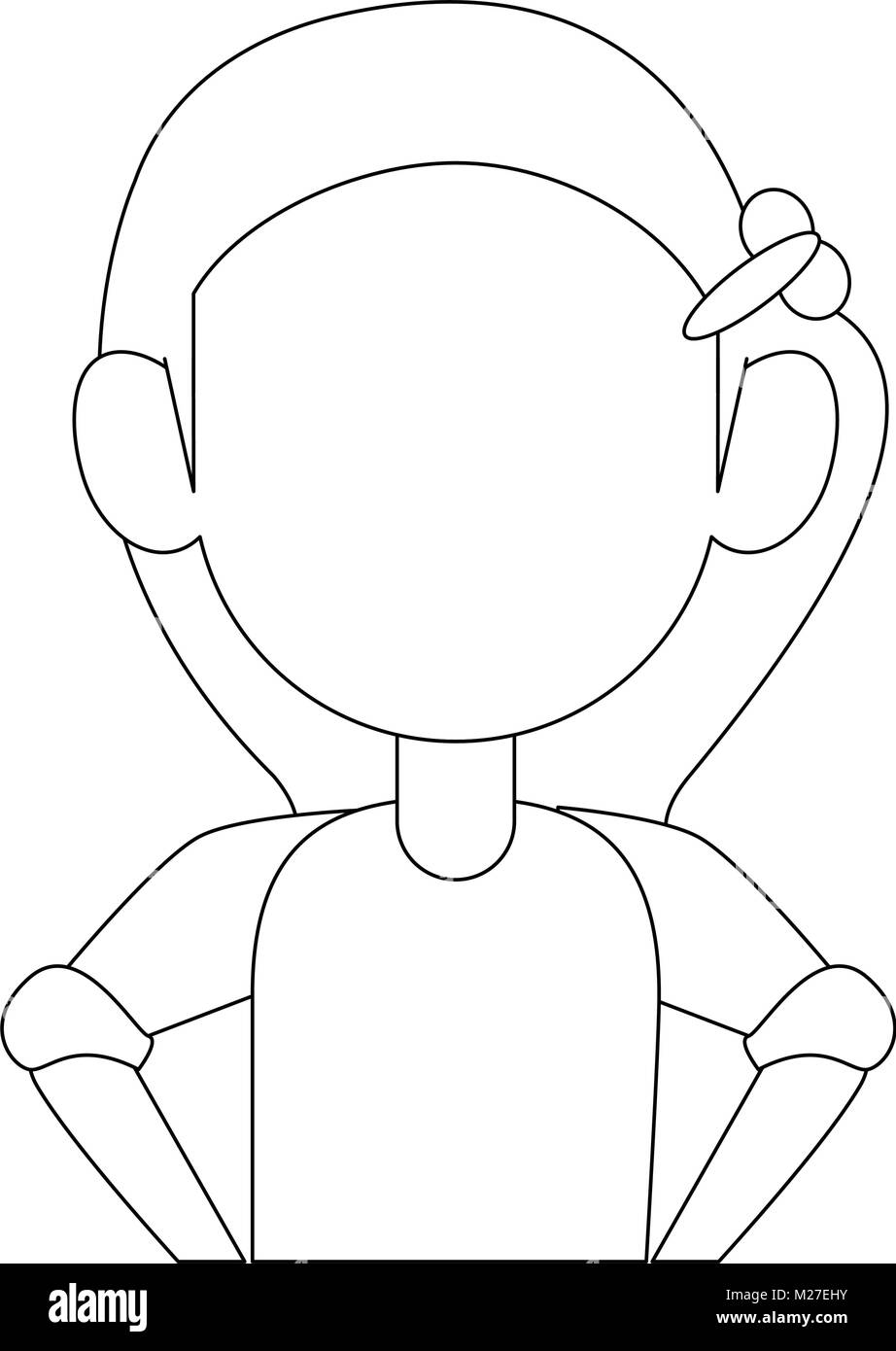 Girl faceless avatar Stock Vector Image & Art - Alamy
